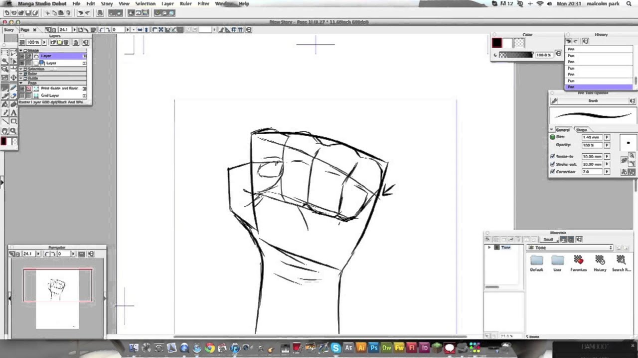 How To Draw A Clenched Fist (Tutorial) - YouTube