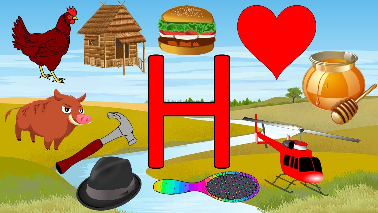30 Words That Start With Letter "H" | Learning The Alphabet | Videos ...