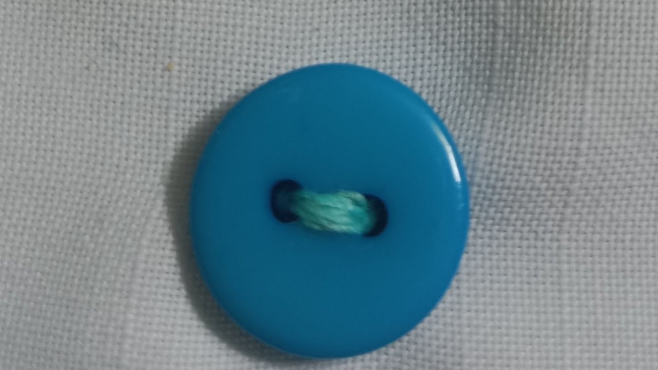 hand sewing 2 hole button#hand#sewing#button - YouTube