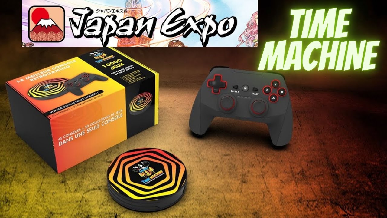 JAPAN EXPO: PRÉSENTATION DE LA "TIME MACHINE" CONSOLE RETROGAMING - YouTube
