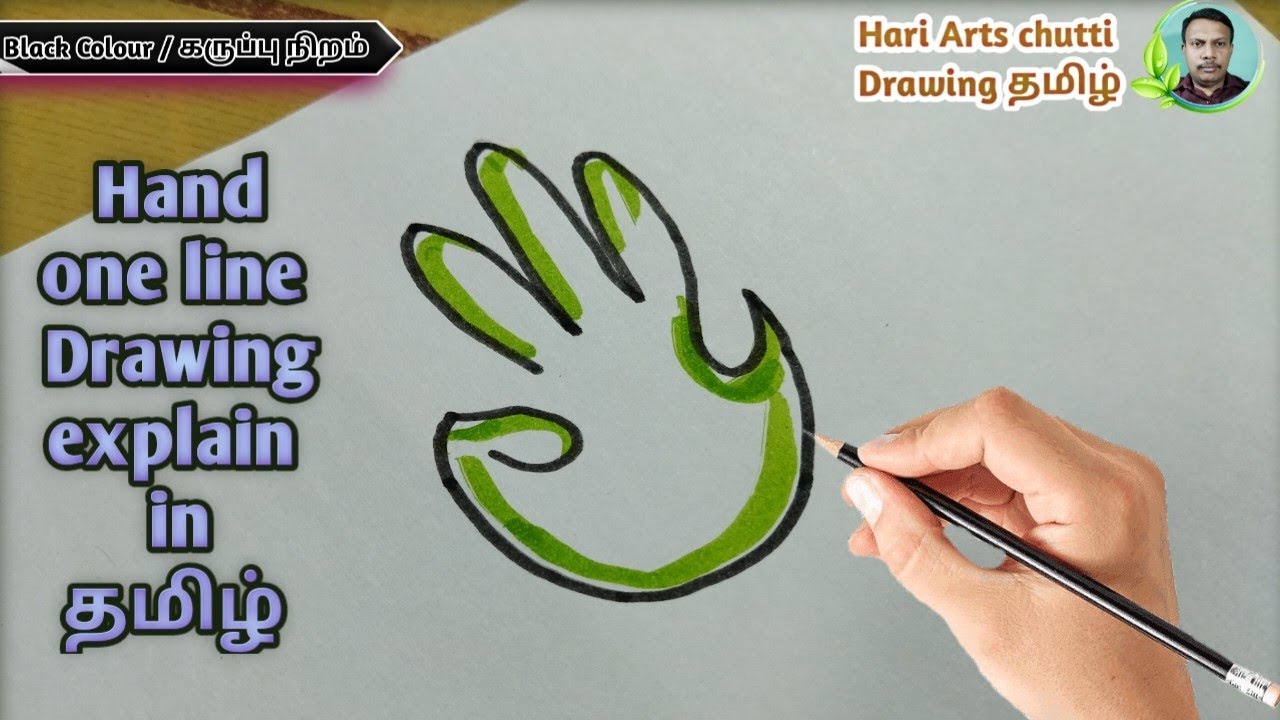 one line hand drawing .how to draw hand step by step draw. hand easy ...