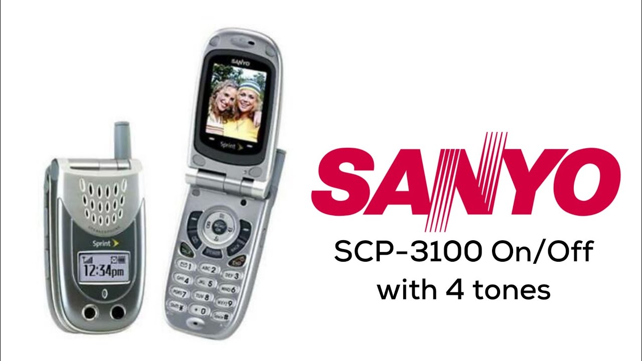 Sanyo SCP-3100 - On/Off with 4 tones - YouTube