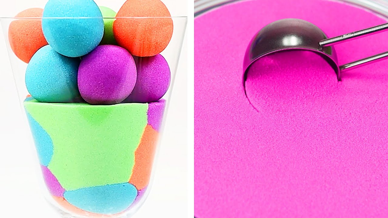 1 Hour Kinetic Sand ASMR! Satisfying Sand ASMR Cutting! Relaxing ...