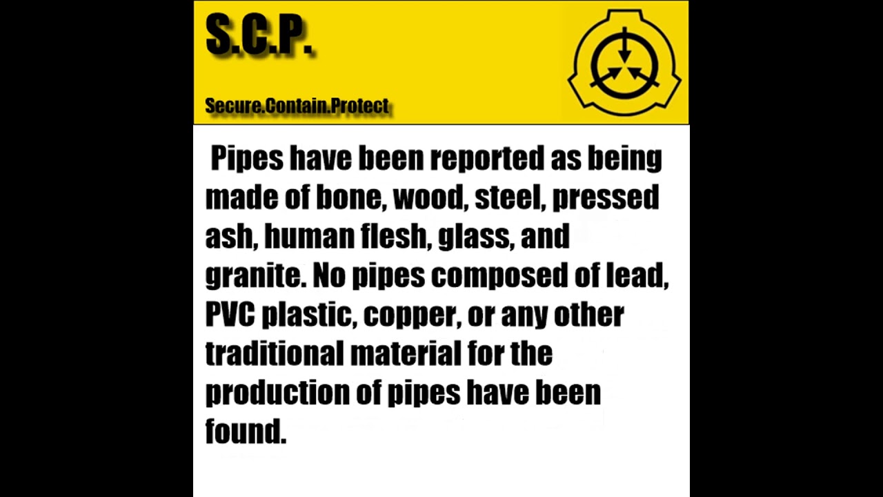 SCP 015 Pipe Nightmare - YouTube
