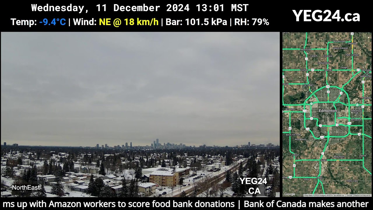 YEG24 - Edmonton, Alberta Downtown Skyline Live Cam and Weather Updates ...