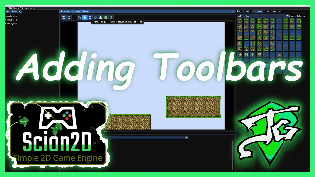 Scion2D C++ Game Engine | Ep.79 - Adding Toolbars and Using FontAwesome ...