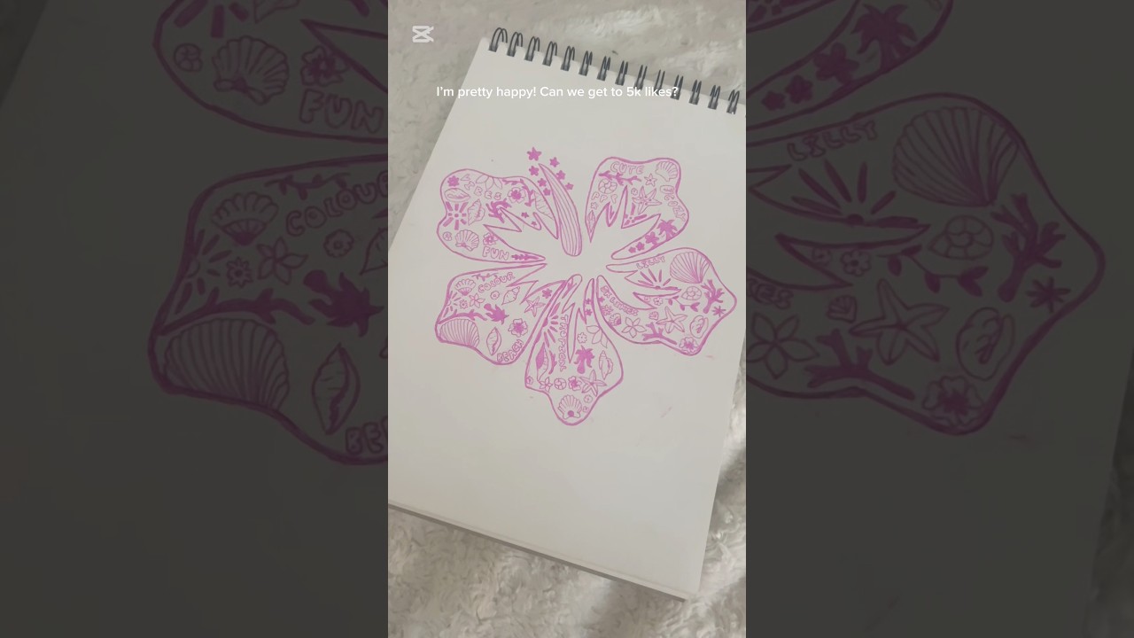 Drawing a Pink Palm Puff hibiscus! Trying to get to 5k for a hoodie! # ...