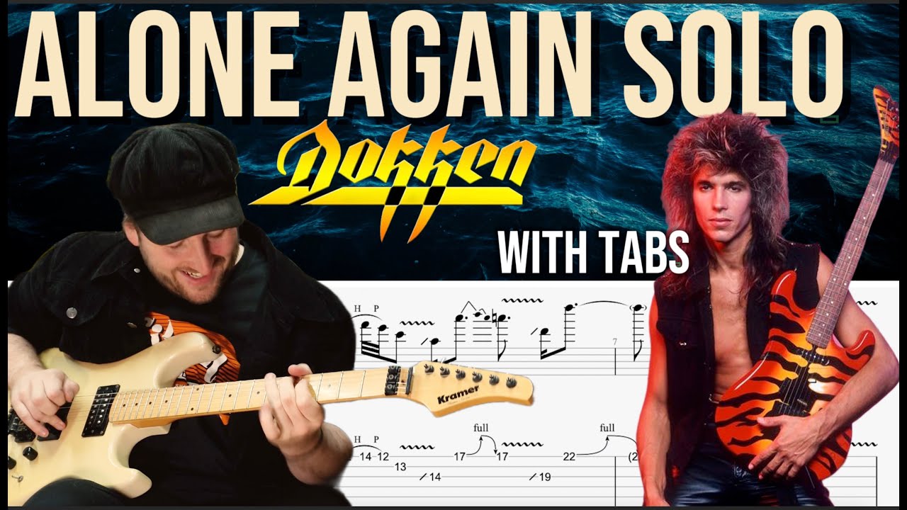 ALONE AGAIN GUITAR SOLO - DOKKEN (WITH TABS) - YouTube