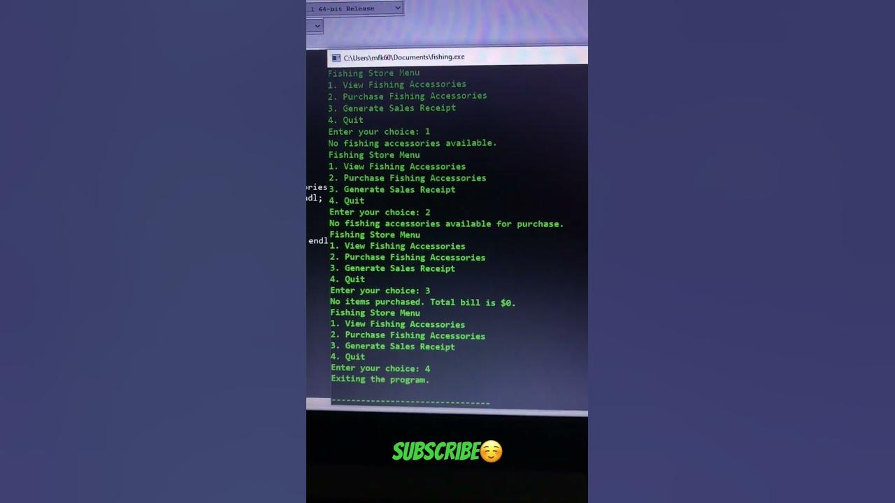 Sales Receipt Ide Dev C Cppprogramming Youtube