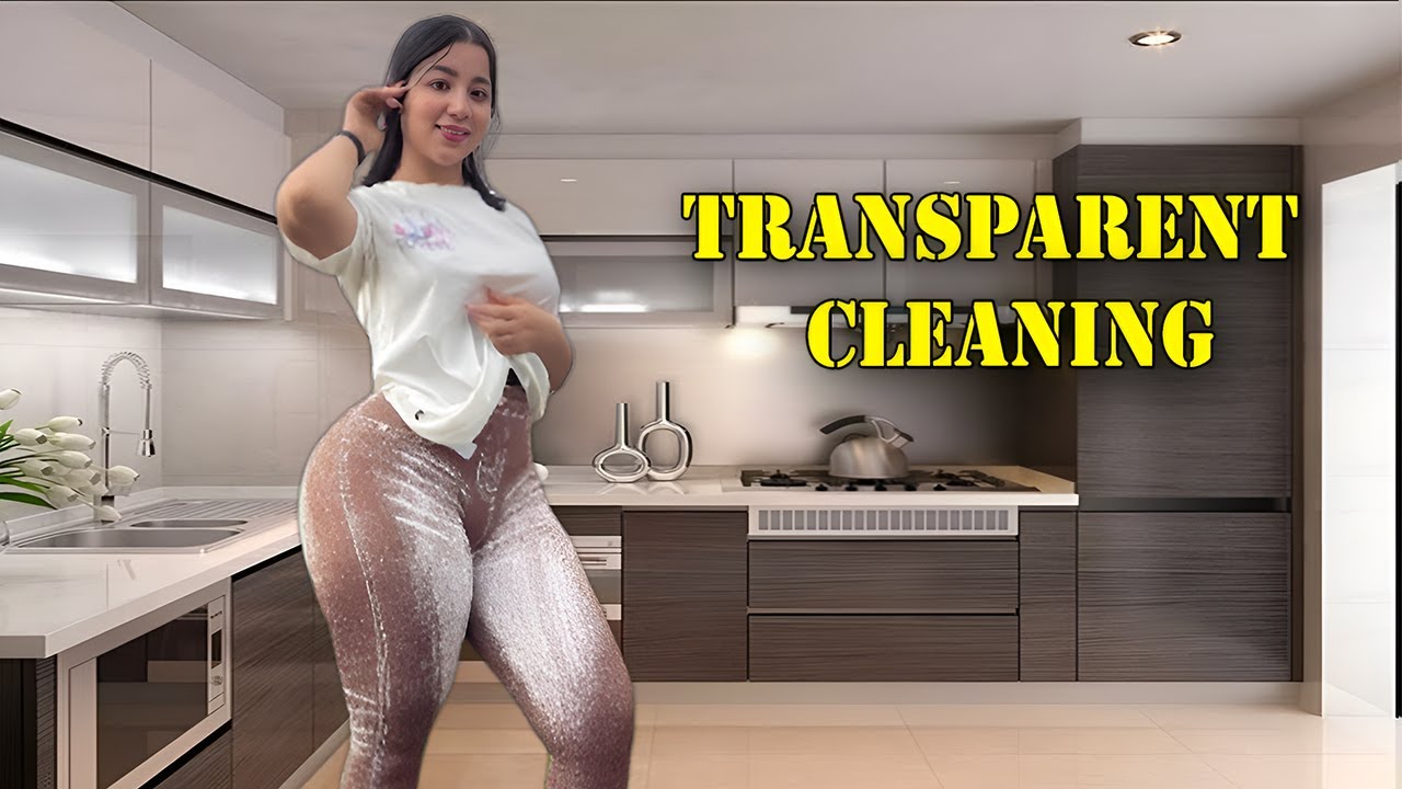 Transparent Cleaning Try-On Haul 4K | Viral Clean With Me Fashion ...