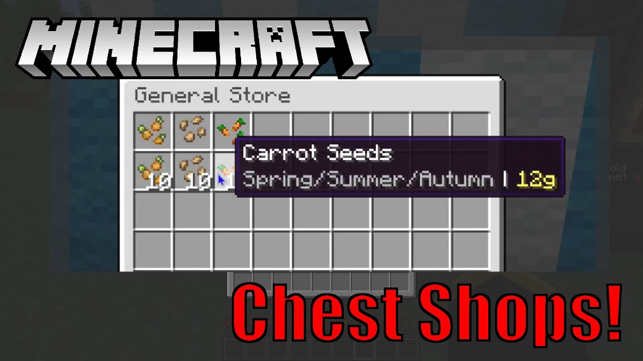 Chest Item Shops in Minecraft - 1.16.2 | Datapack Concept - YouTube