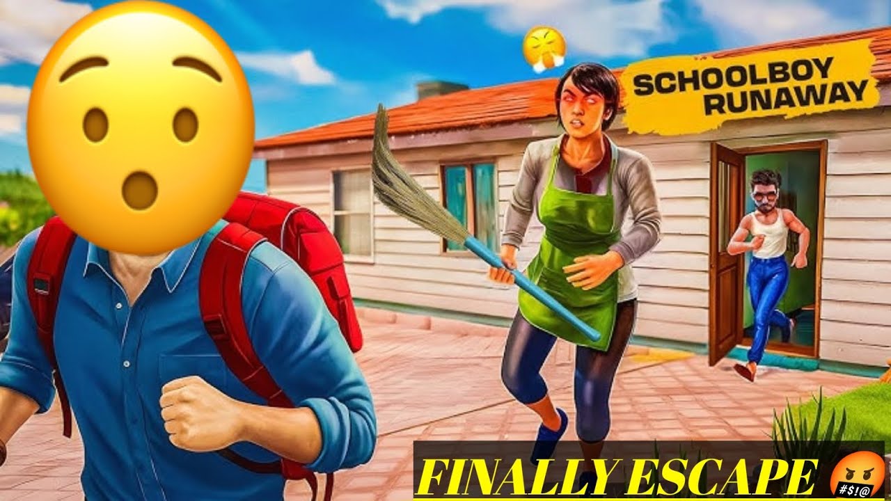 "School Boy Runaway 😱 मम्मी से छुपकर भागा | Horror + Fun Gameplay in ...