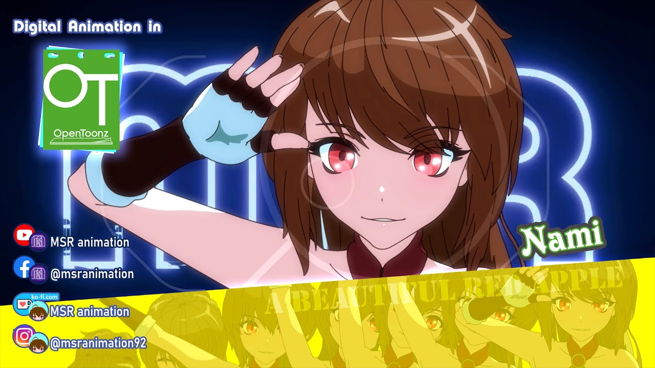 NAMI JUMP/SALUTE - Digital animation in Opentoonz - YouTube