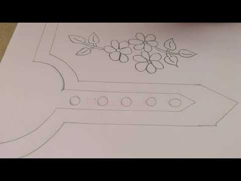 Panjabi design drawing || Panjabi neck design drawing pattern tutorial ...