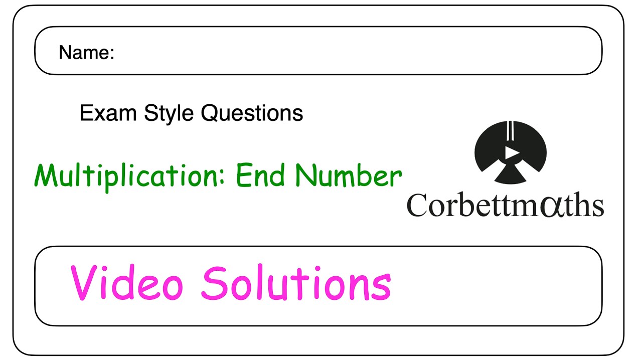 End Number Answers - Corbettmaths - YouTube