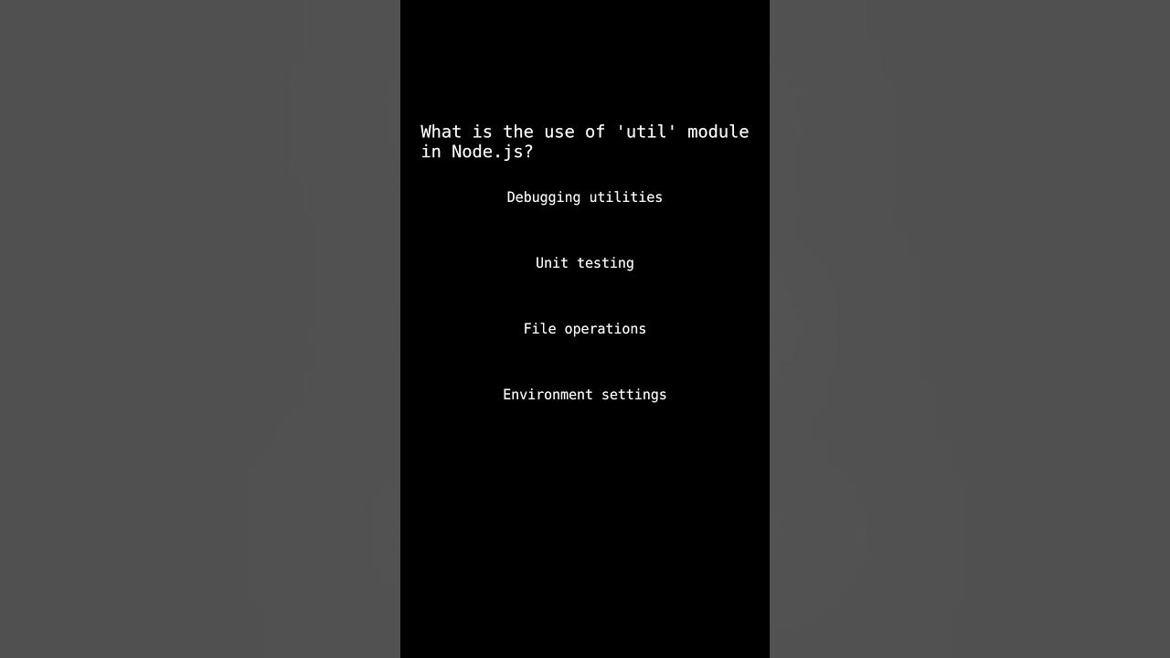 Nodejs | What is the use of 'util' module in Node.js? | Qno.9 - YouTube