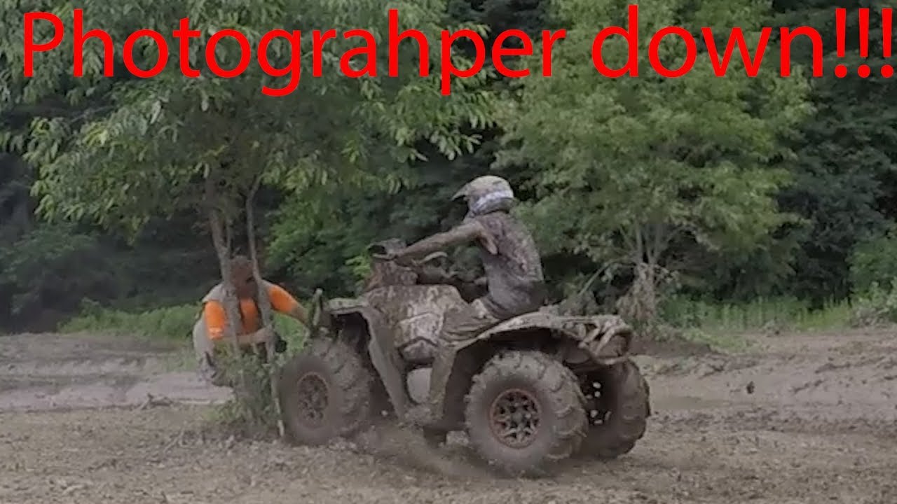 Tall PInes ATV park Photographer gets ran over!! - YouTube