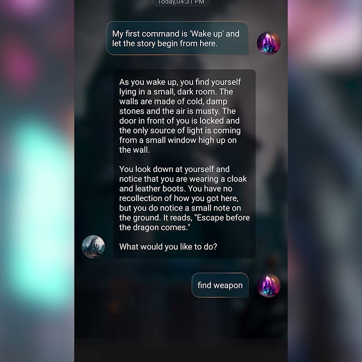 AI Chat Text-based RPG Game Powered by ChatGPT - YouTube