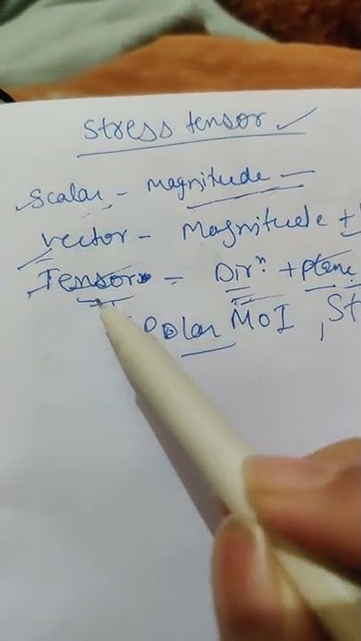 difference between scalar, vector and tensor quantity - YouTube