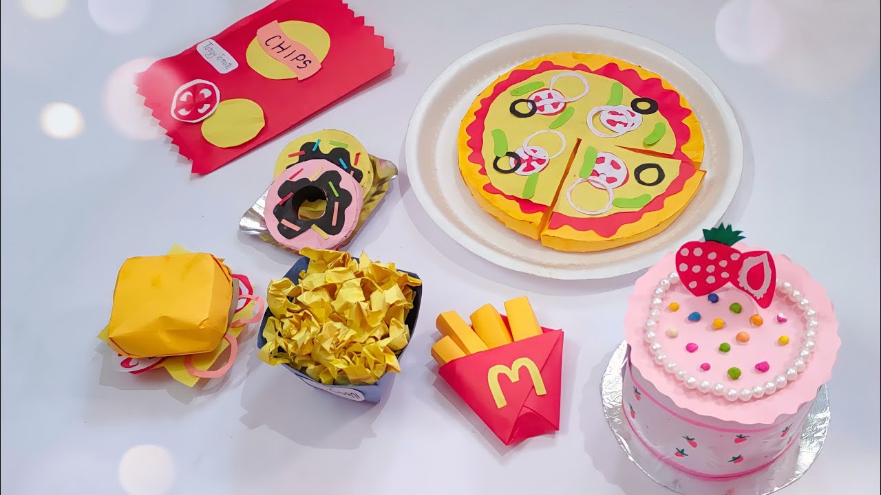 Diy Junk Food Play Set | homemade cute bakery set | diy miniature toy ...