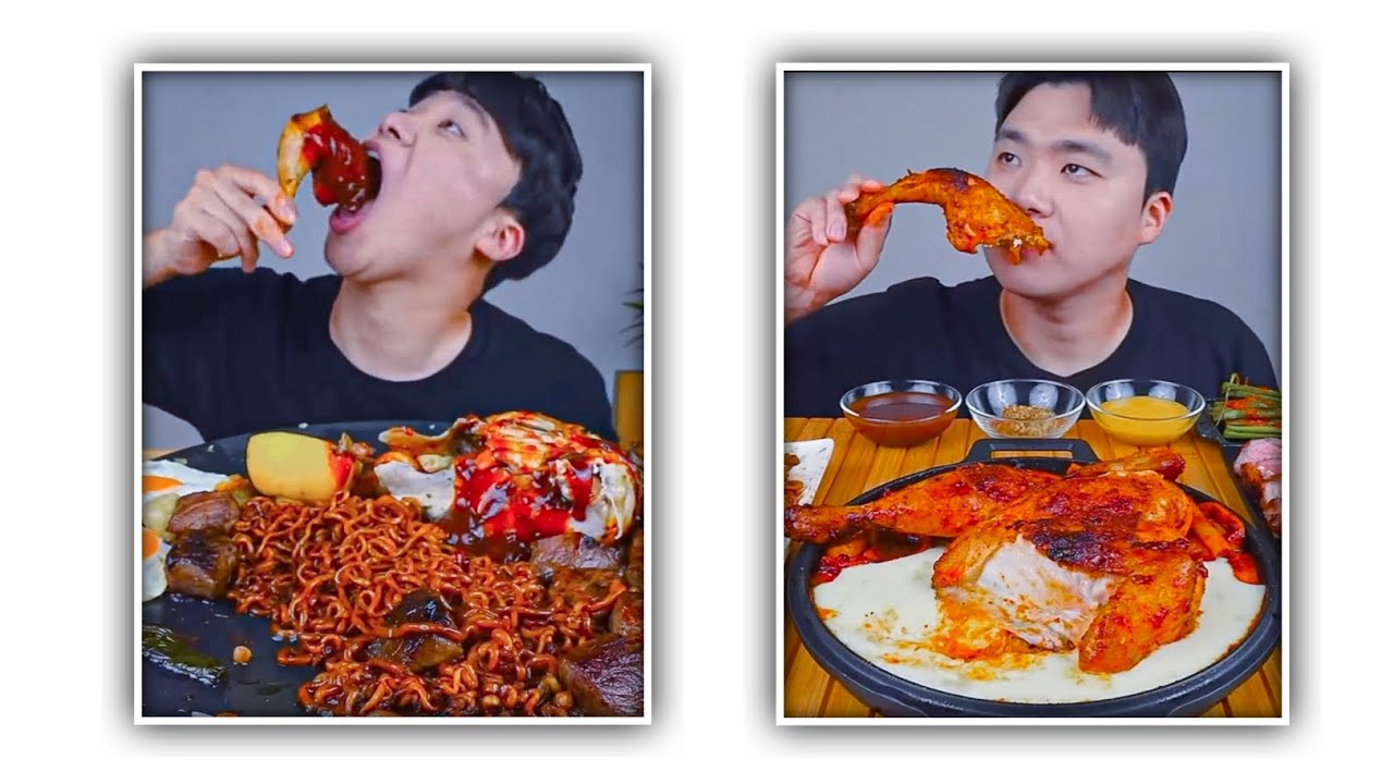 NEW ASME Eating 🤤 | Eating Crispy Chicken Leg 🍗 With Noodles 🍜 Mukbang ...