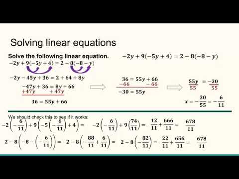 Solving Linear Equations General Strategies - YouTube