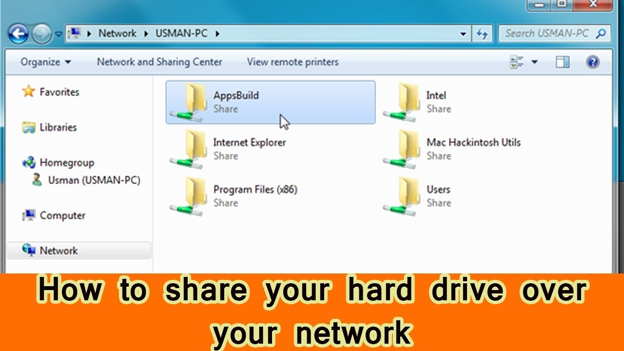 How to share your hard drive over your network in tamil - YouTube