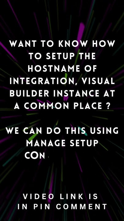 Manage Integration Visual Builder endpoint at a common place in Oracle Fusion, setup VBCS ...
