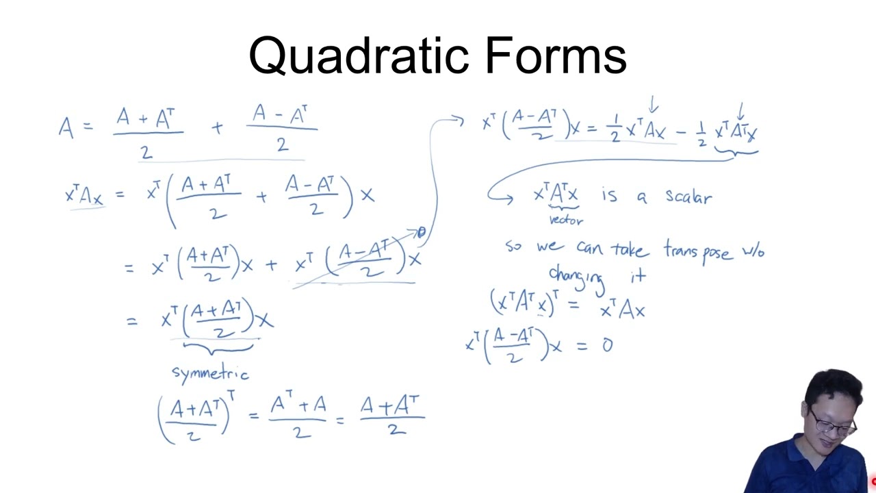 4 Quadratic Forms, Convexity, Optimality Conditions, Linear Regression ...