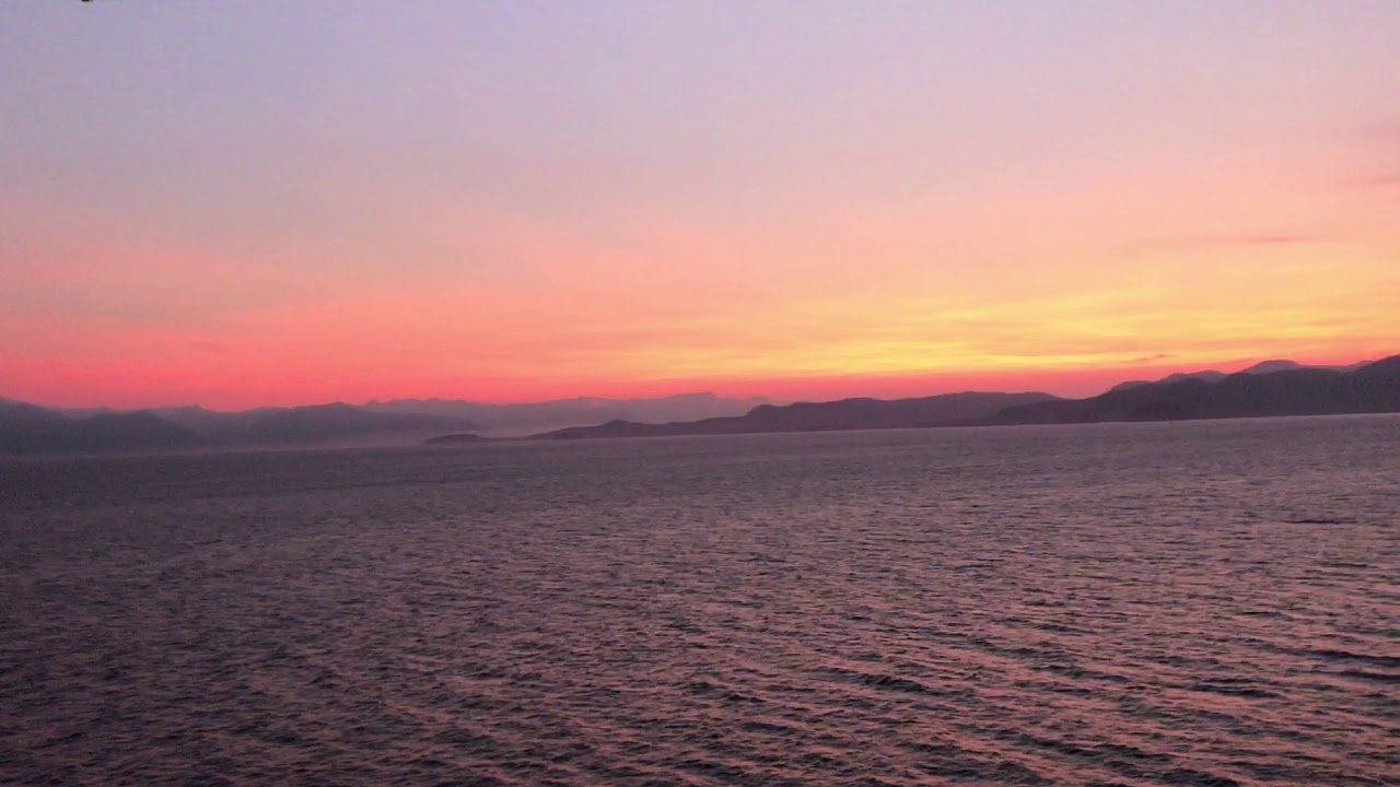 Alaska Princess Cruise Sunset - YouTube