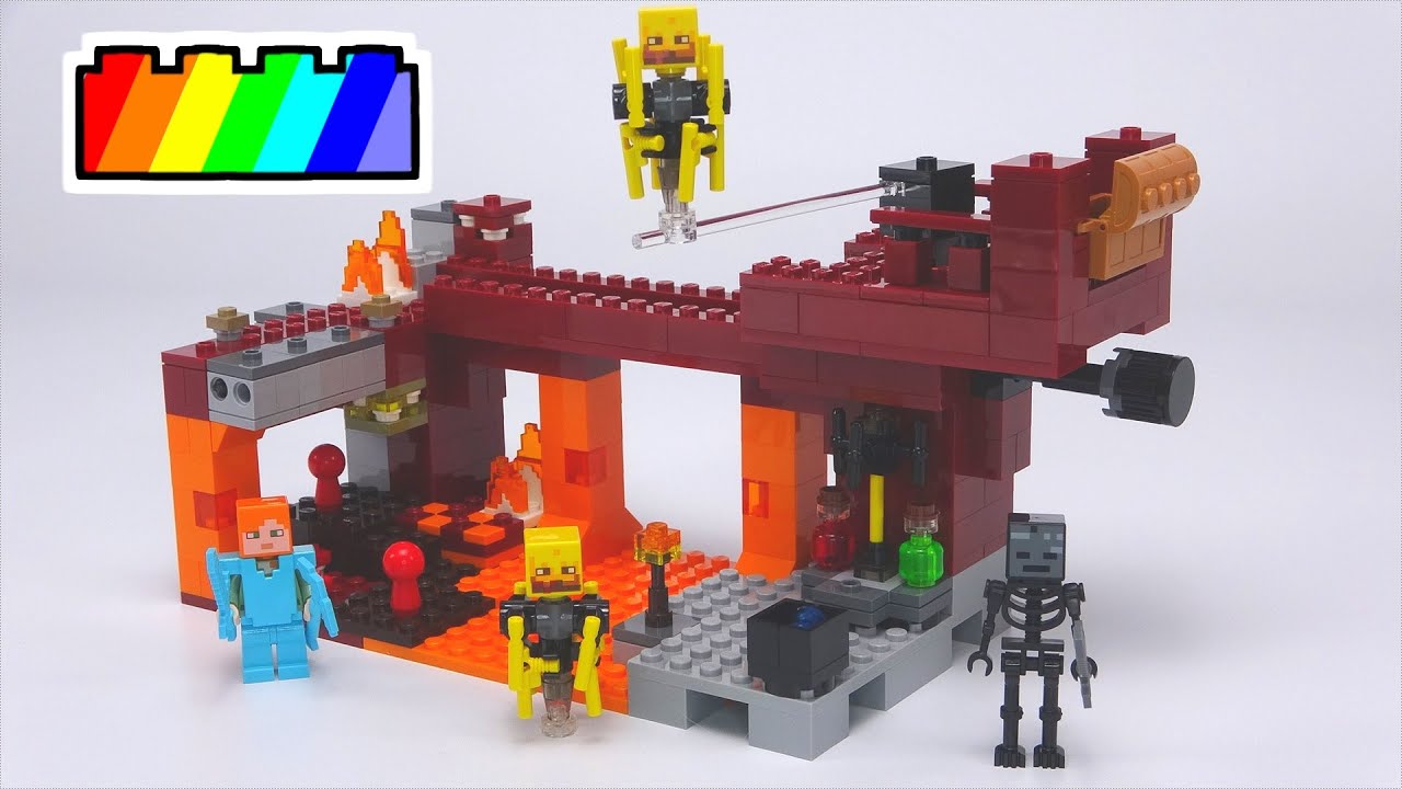 【LEGO】LEGO Minecraft The Blaze Bridge 21154【Speed Build】 - YouTube