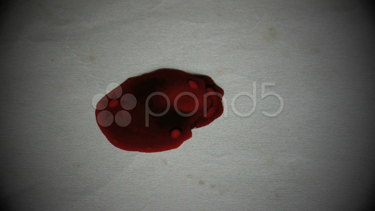 Blood Drops Falling On An Old Paper. Stock Footage - YouTube