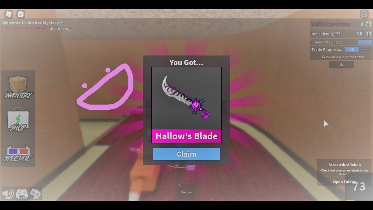 BORROWING HALLOWS BLADE! Roblox MM2 | #Trusted #33 - YouTube