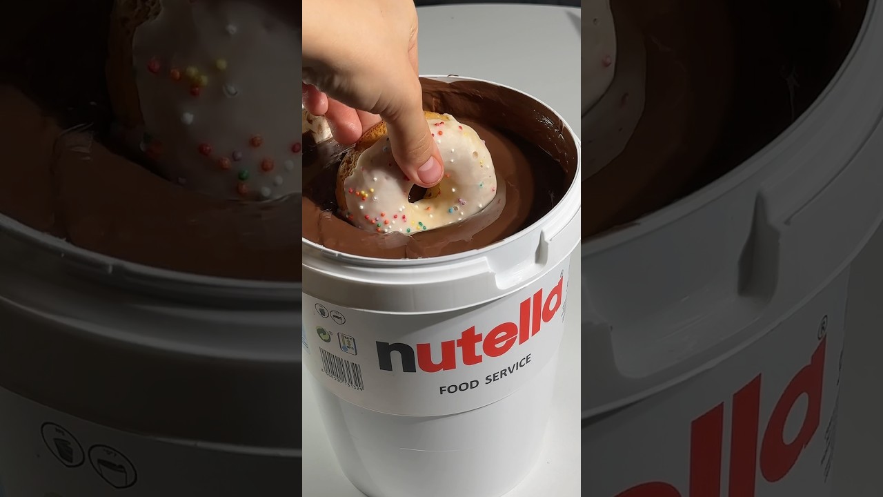Satisfying | Nutella bucket dipping | #chocolate #remix #asmr #nutella ...