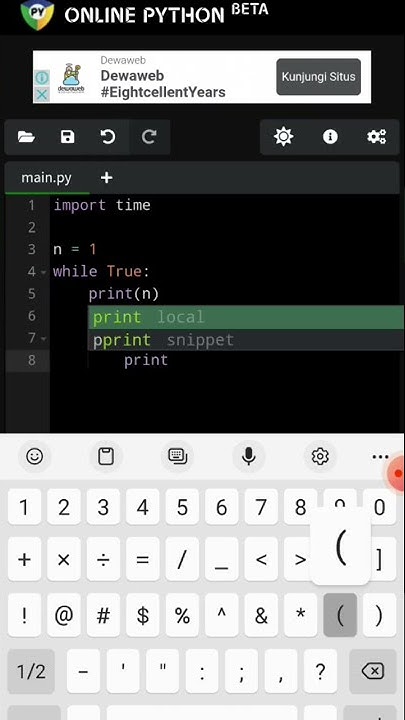 belajar pemrograman python tanpa komputer | koding asyik - YouTube