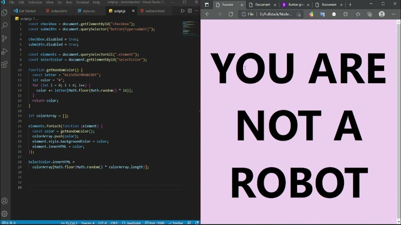I am Not a Robot -- #Html #Css #Javascript Poject For Beginners - (Project 1) - YouTube