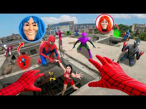 SPIDERMAN Vs SMILING WOMAN REAL LIFE ESCAPE 349.0 | Horror Parkour: Escaping in an Abandoned House