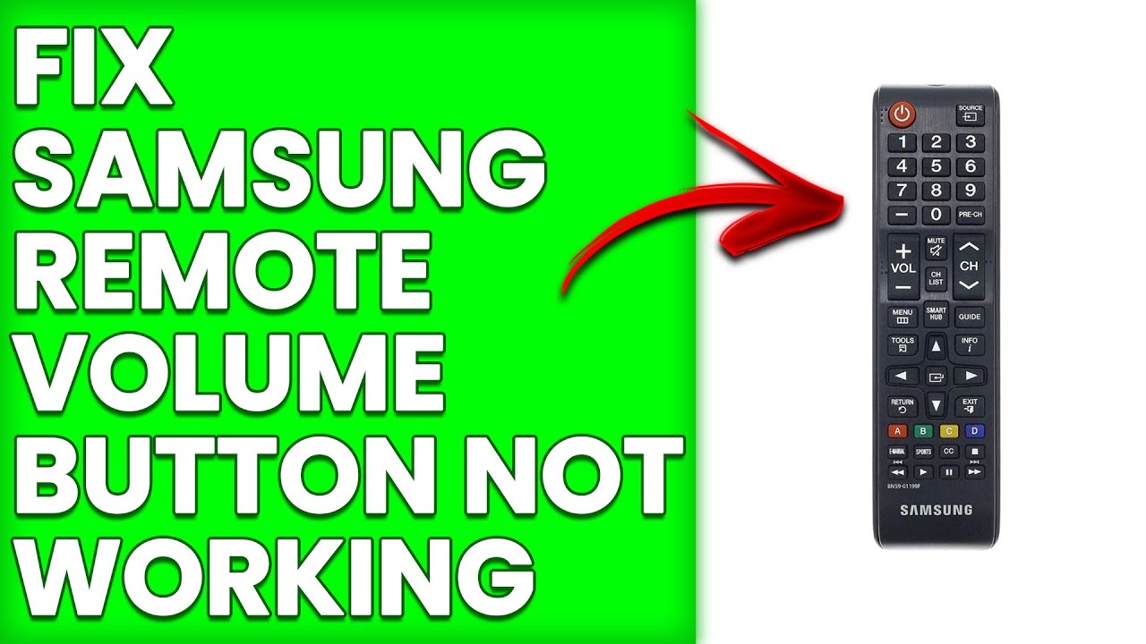 How To Fix Samsung Remote Volume Button Not Working (How To Get It ...