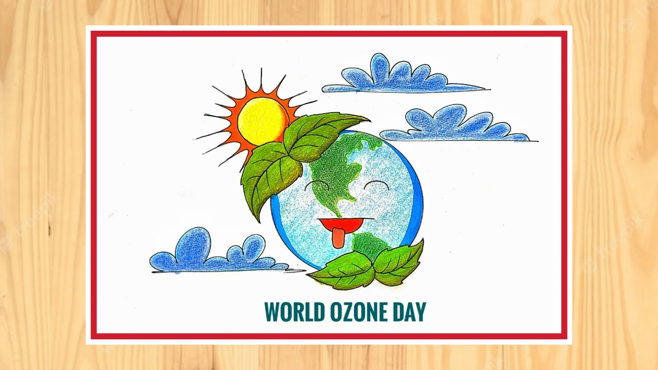 Easy drawing | how to draw ozone day drawing | World ozone day drawing ...