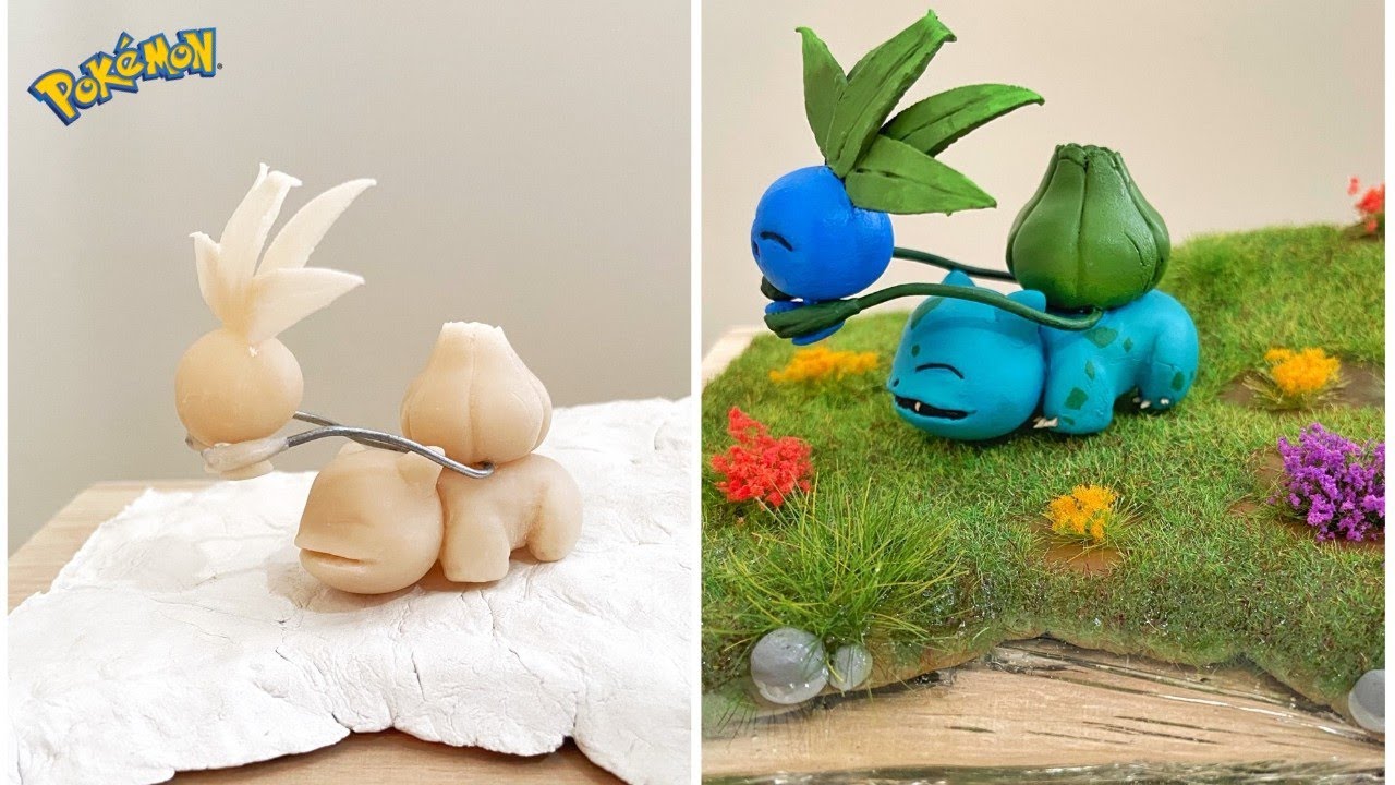 Pokemon Clay Art Mini Diorama - Bulbasaur & Oddish in the Hidden ...