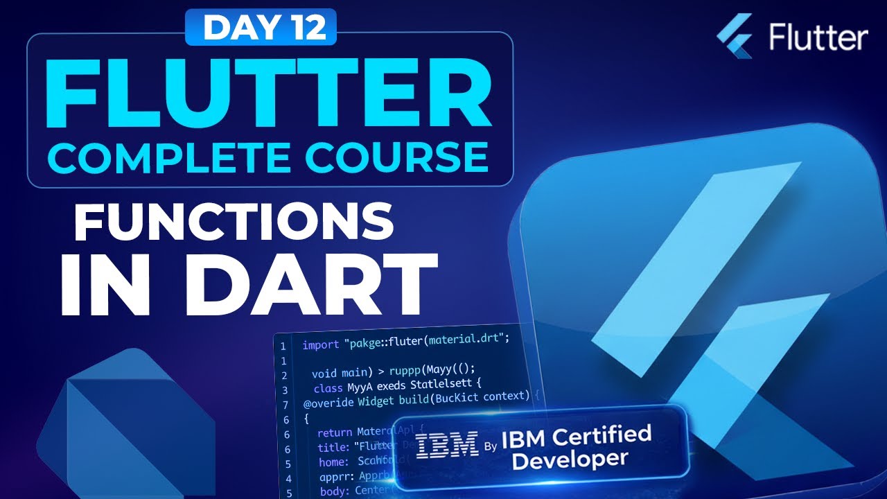 Functions Masterclass in Dart - Flutter Course for Beginners #12 - YouTube