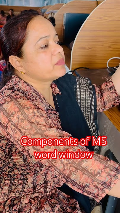 Components Of Ms Word Windowkuldeepkaur Computer Sushmaahuja Basic Youtube