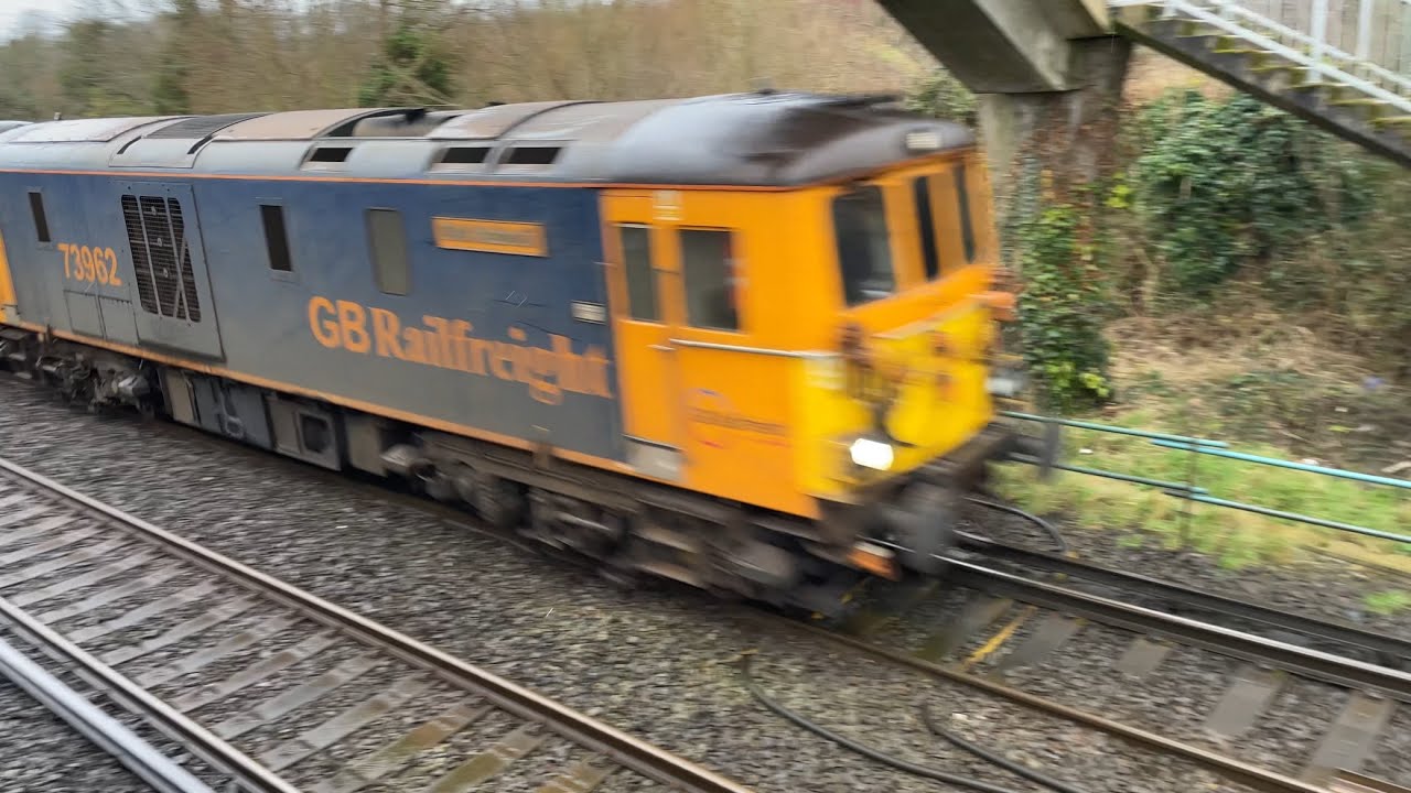 Class 73 | 73962 + 73963 | Network Rail PLPR Test Train | GB ...
