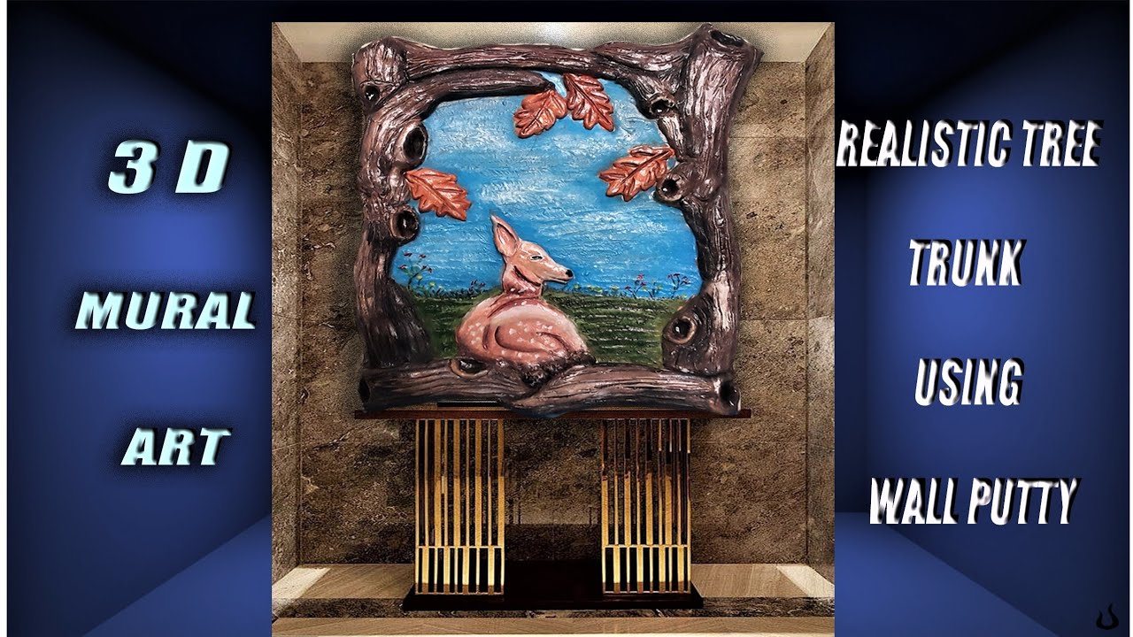 Wall putty crafts/wall hanging craft ideas/putty work/claycrafts - YouTube