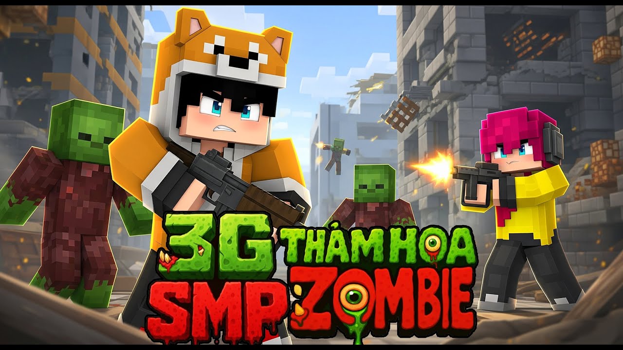🍓Minecraft 3G SMP THẢM HỌA ZOMBIE Cùng SINH TỐ TEAM Ngày 7😤 - YouTube