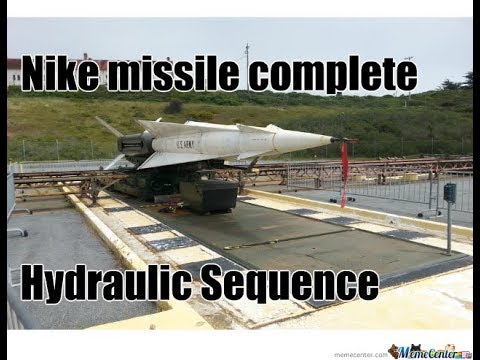 Complete Nike missile hydraulic launch sequence - YouTube