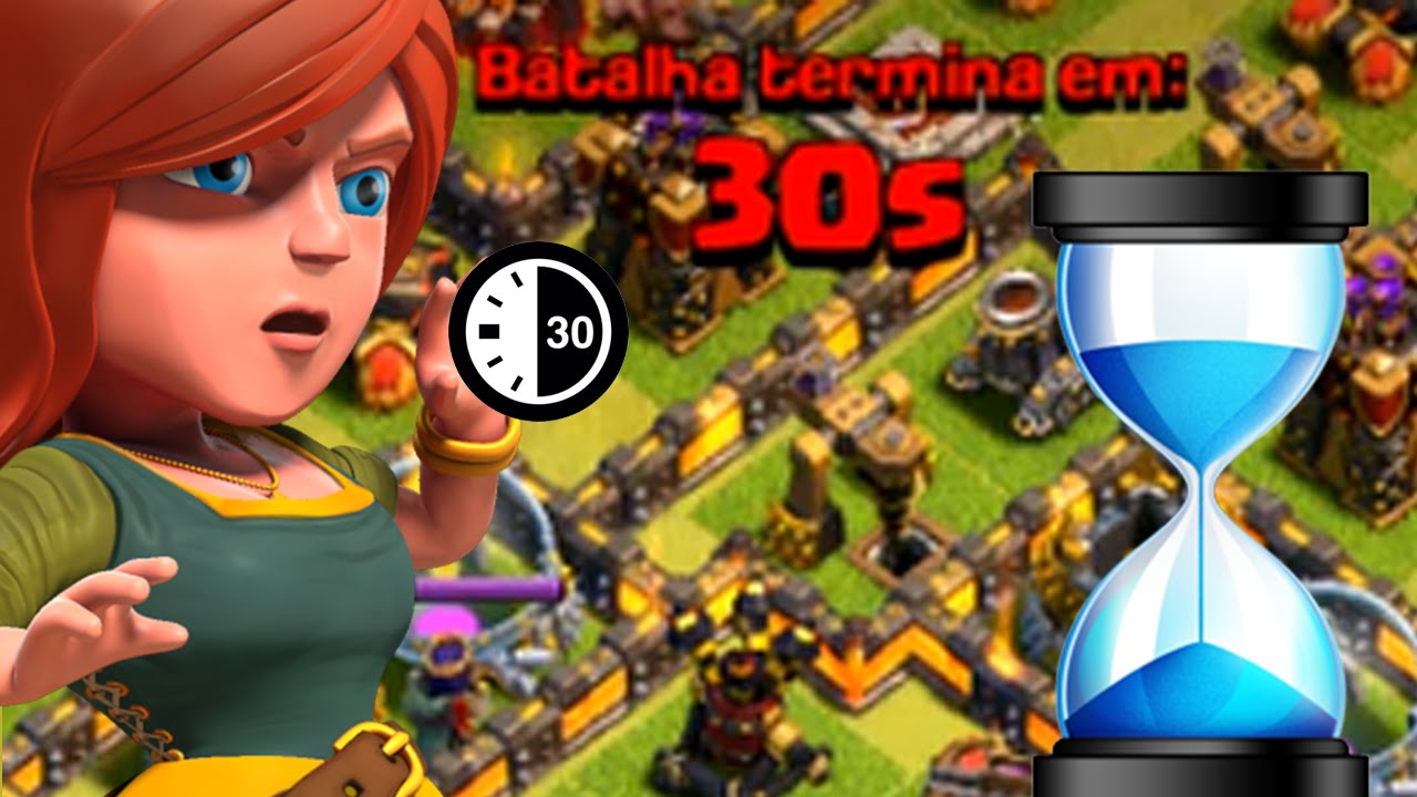 DESAFIO ATAQUE EM 30 SEGUNDOS COM CANAL CLASH ON - CLASH OF CLANS - YouTube