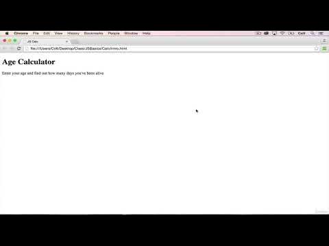 JAVASCRIPT Age Calculator Exercise - YouTube