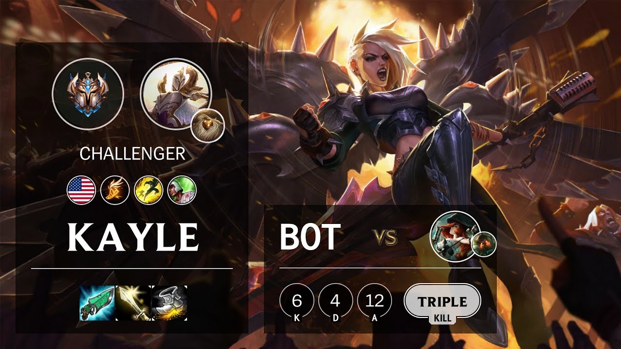 Kayle Bot vs Miss Fortune - NA Challenger Patch 10.4 - YouTube