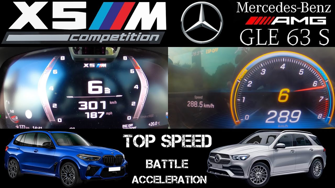Exhaust Battle 2021 Mercedes GLE 63 S AMG vs 2022 BMW X5M Competition ...